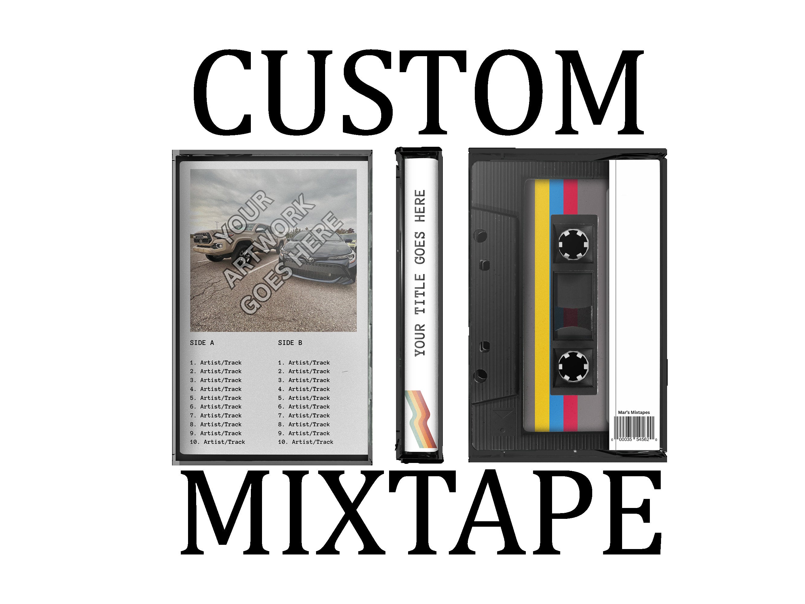 Custom Mixtape With Cover Art & Track List 30 60 90 Minutes And FREE C ...